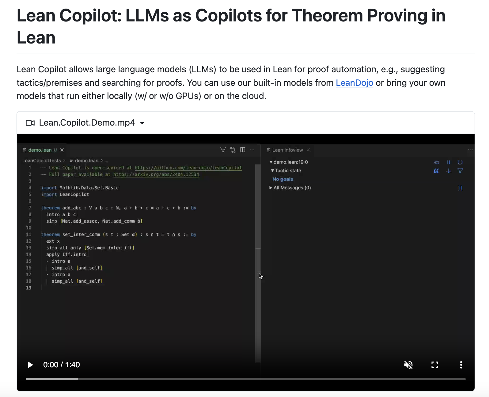 Lean Copilot An Ai Tool That Allows Large Language Models Llms To Be